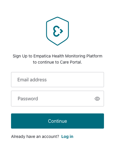 Setting up your Care Portal account – Empatica Support
