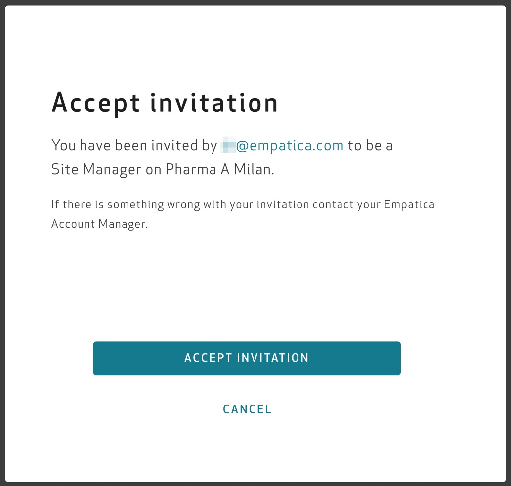 Setting up your Care Portal account – Empatica Support